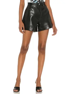 AGOLDE Recycled Leather Angled Hem Short