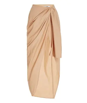 ANDREA IYAMAH Halima Cotton-blend Wrap Skirt