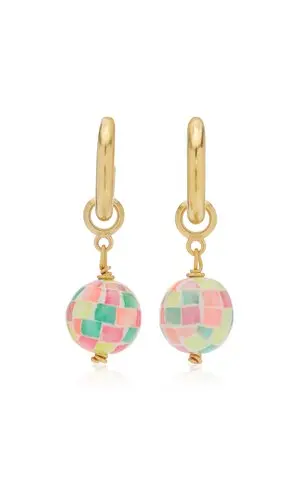BRINKER & ELIZA Tinsel 24k Gold-plated Shell Hoop Earrings
