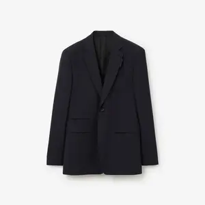 Burberry Wool Mohair Tailored Jacket - Navy
