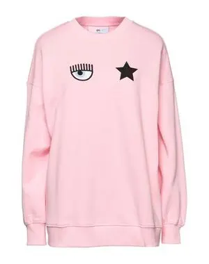 CHIARA FERRAGNI Sweatshirt Size Cotton, Elastane - Pink
