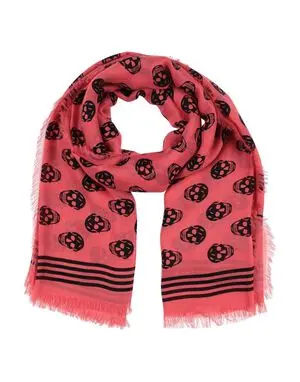 Alexander McQueen Woman Scarf White Size - Modal Coral