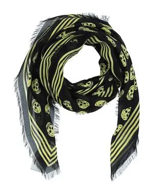 Alexander McQueen Woman Scarf White Size - Modal Yellow