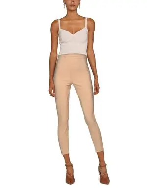 Elisabetta Franchi Tapered Twill Pants - Beige