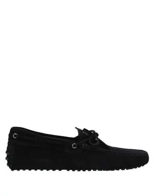 TOD'S Suede Driving Loafers - Black