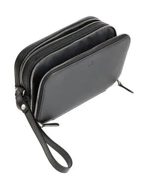 Dunhill Leather Clutch With Detachable Top Handle - Black