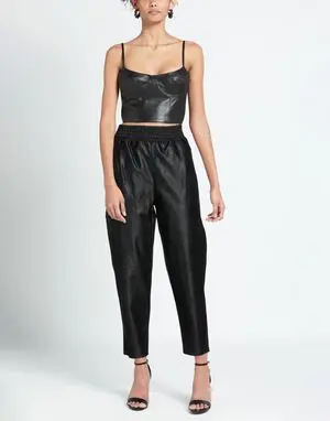 Pinko Tapered Coated Pants - Black