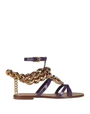 Dolce & Gabbana Calfskin Sandals - Purple