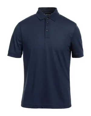 Giorgio Armani Man Polo Shirt Brick Size 38 Virgin Wool, Wool Navy Blue
