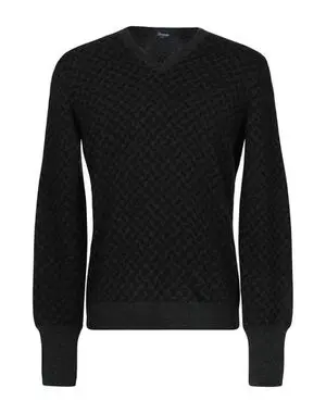 DRUMOHR Jacquard Knit Cashmere Sweater Black