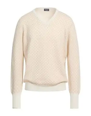 DRUMOHR Jacquard Knit Cashmere Sweater - White