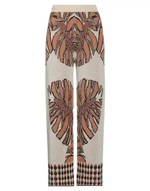 KAOS Floral Design Pants - Beige