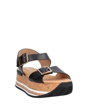 Hogan Leather Sandals - Black