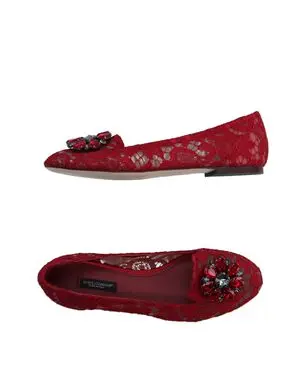Dolce & Gabbana Loafers With Appliqués - Red