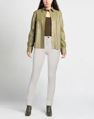 Emporio Armani Cotton Blend Tapered Pants - Light Grey
