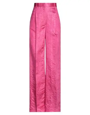 MSGM Wide-Leg Crinkled Pants Fuchsia