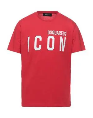 Dsquared2 Icon Man T-shirt Fuchsia Size Xl Cotton Red
