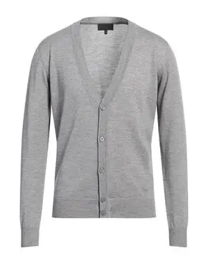Emporio Armani Virgin Wool Cardigan Light Grey