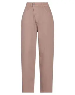 ALESSIA SANTI Cotton Blend High-waisted Tapered Jeans - Light Brown