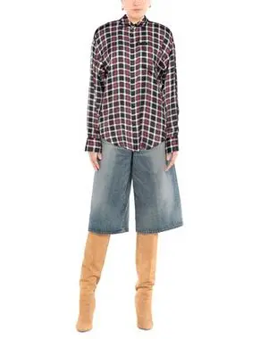 Dsquared2 Tartan Satin Shirt - Brick