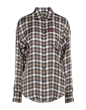 Dsquared2 Tartan Satin Shirt - Yellow