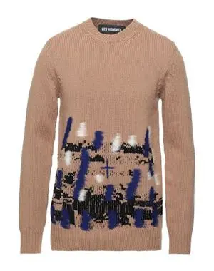 LES HOMMES Sweater In Virgin Wool - Beige