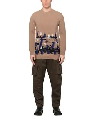 LES HOMMES Sweater In Virgin Wool - Beige