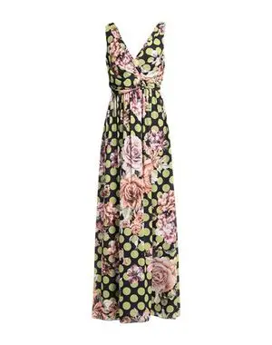 SPAGO DONNA Floral-print Maxi Dress - Black