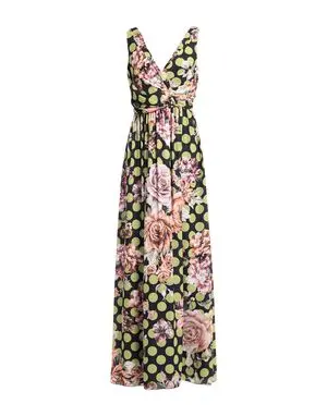 SPAGO DONNA Floral-print Maxi Dress - Black
