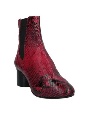 Isabel Marant Calfskin Chelsea Ankle Boots - Red