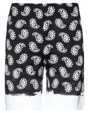MSGM Paisley-print Casual Shorts - Black