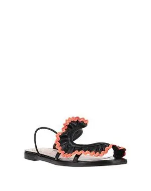 Red Valentino Leather Sandals - Black