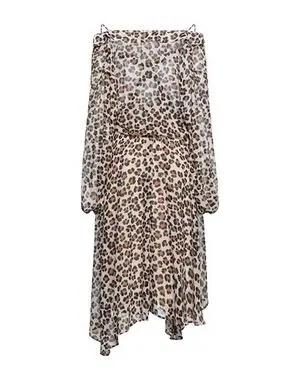 LIU •JO Leopard-print Crepe Midi Dress