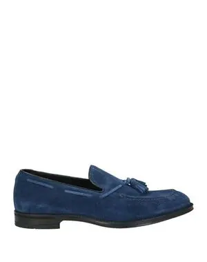 DOUCAL'S Khaki Leather Loafers - Navy