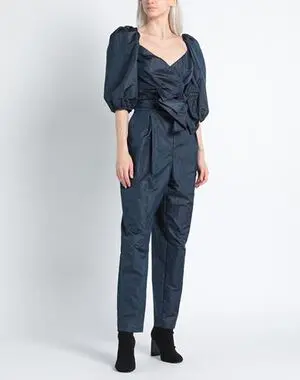Red Valentino Jumpsuit In Polyester With Bow Detail - Blue
