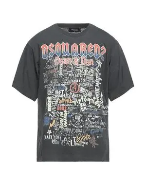 Dsquared2 T-shirt Charcoal Size Cotton, Viscose