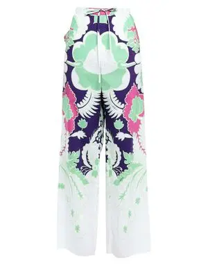 Valentino Garavani Floral-print Wide-leg Pants - Green