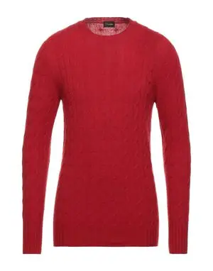 DRUMOHR Man Sweater Red Size 38 Cashmere Brick Red
