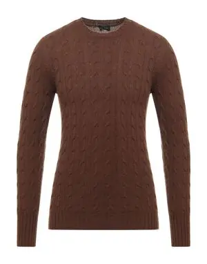DRUMOHR Man Sweater Red Size 38 Cashmere Brown