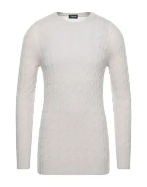 DRUMOHR Man Sweater Red Size 38 Cashmere Light Grey