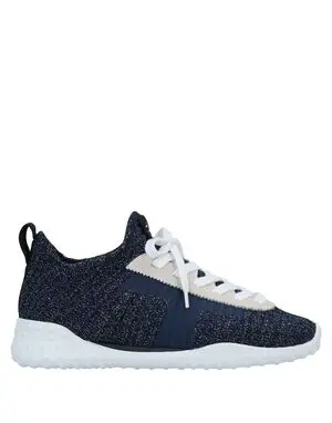TOD'S Low-top Sneakers With Suede Trims - Dark Blue