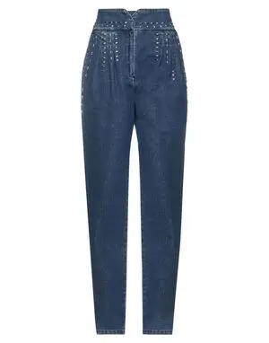 Alberta Ferretti Denim Jeans With Rhinestones