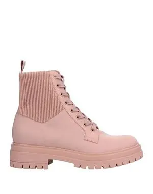 GIANVITO ROSSI Leather And Textile Combat Boots - Blush