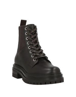 GIANVITO ROSSI Leather And Textile Combat Boots