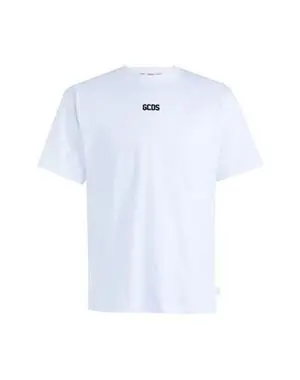 Gcds Man T-shirt Pastel Blue Size S Cotton White