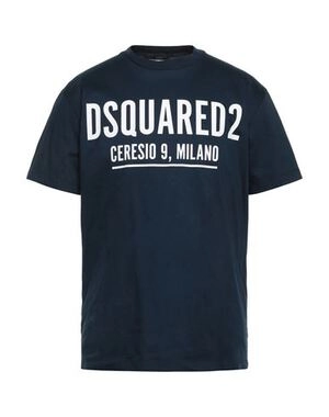 Dsquared2 Man T-shirt Midnight Blue Size M Cotton Blue