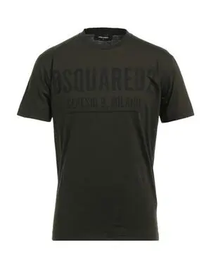 Dsquared2 Man T-shirt Black Size Xs Cotton Green