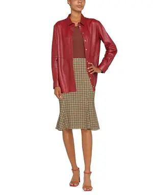 Marni Midi Flared Houndstooth Skirt