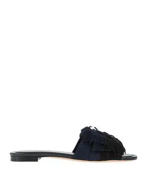 TOD'S Leather Slide Sandals - Black