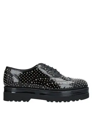 Hogan Lace-up Shoes In Patent Leather With Stud Embellishments